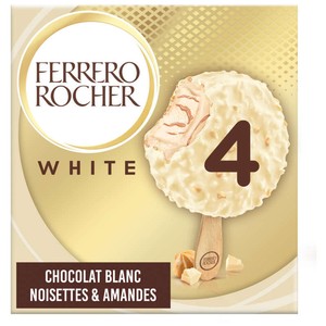 Ferrero Rocher Glace Bâtonnet Chocolat Blanc Noisettes 200g - Monoprix ...
