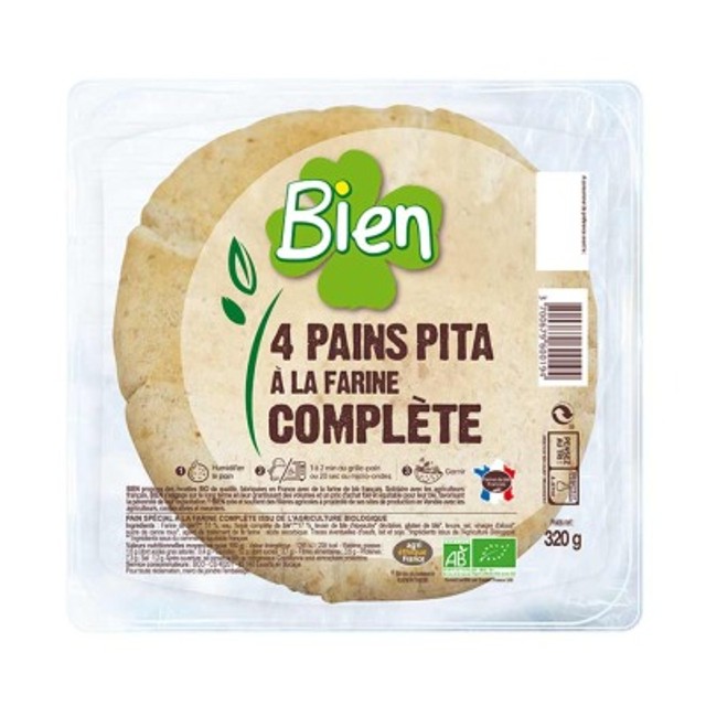 Bien Pain Pita x4 320g - Monoprix Courses en ligne et offres