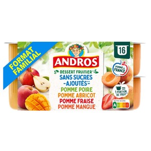 Andros Compote aux fruits 16x100g - Monoprix Courses en ligne et offres