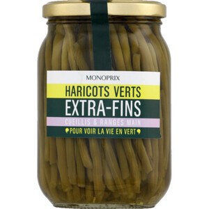 Monoprix Haricots Verts Extra-Fins 345g - Monoprix Courses en ligne et ...