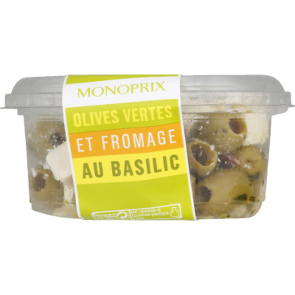 Monoprix Olives Vertes & Fromage au Basilic 150g - Monoprix Courses en ...
