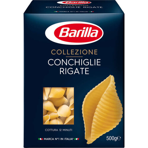 Barilla Pâtes Conchiglie Rigate Collezione 500g - Monoprix Courses en ...