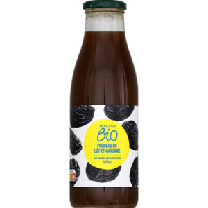 Monoprix Bio Origines Pur jus de pruneau la bouteille de 75cl ...
