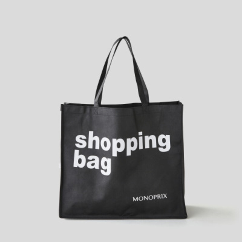 Monoprix Monoprix Maison Sac de courses pliable Bag Noir - Monoprix ...