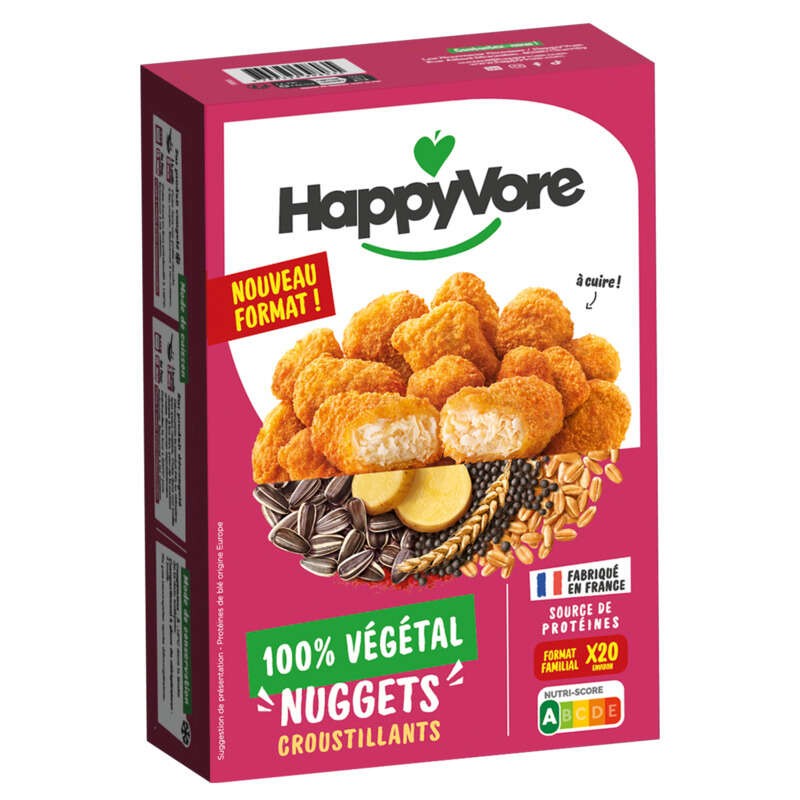 Happyvore Nuggets Végétaux Croustillants *20 - Format Familial - 380g ...