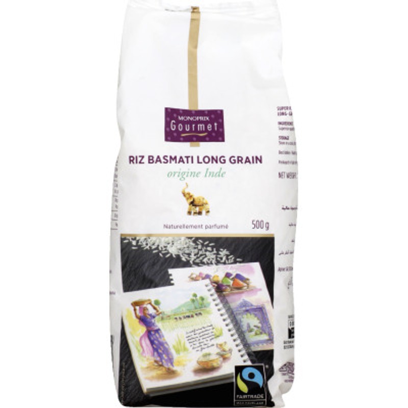 Monoprix Gourmet Riz Basmati Long Grain, Origine Inde 500g - Monoprix ...