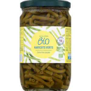 Monoprix Bio Haricots Verts Exytra-Fins Coupés 360g - Monoprix Courses ...