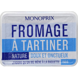 Monoprix Fromage à tartiner nature 150g - Monoprix Courses en ligne et ...