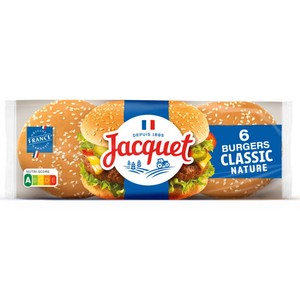 Jacquet Burger Classic Rond nature x36 330g - Monoprix Courses en ligne et offres