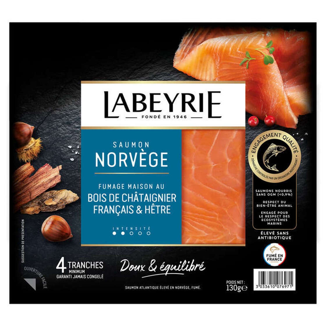 Labeyrie Saumon Atlantique de Norvège 4 tranches 130g - Monoprix ...