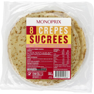 Monoprix 8 Crêpes Sucrées 280g - Monoprix Courses en ligne et offres