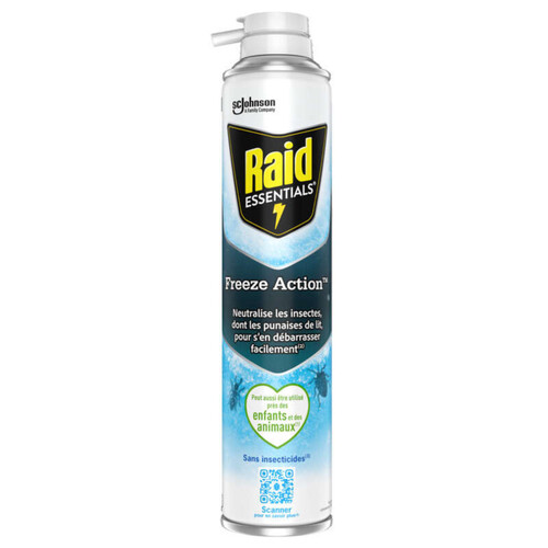 Raid Essentials Aérosol Freeze Action Insectes Rampants 350ml ...