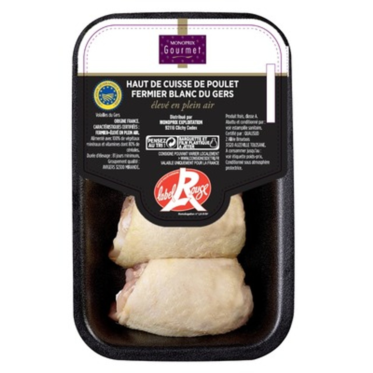 Monoprix Gourmet Hauts de cuisse de Poulet fermier blanc du Gers Label ...