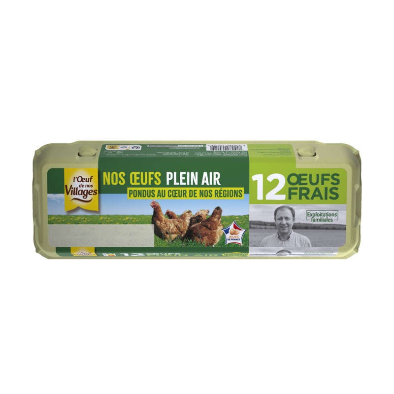 L'œuf De Nos Villages Œufs Frais Plein Air x12 - Monoprix Courses en ...