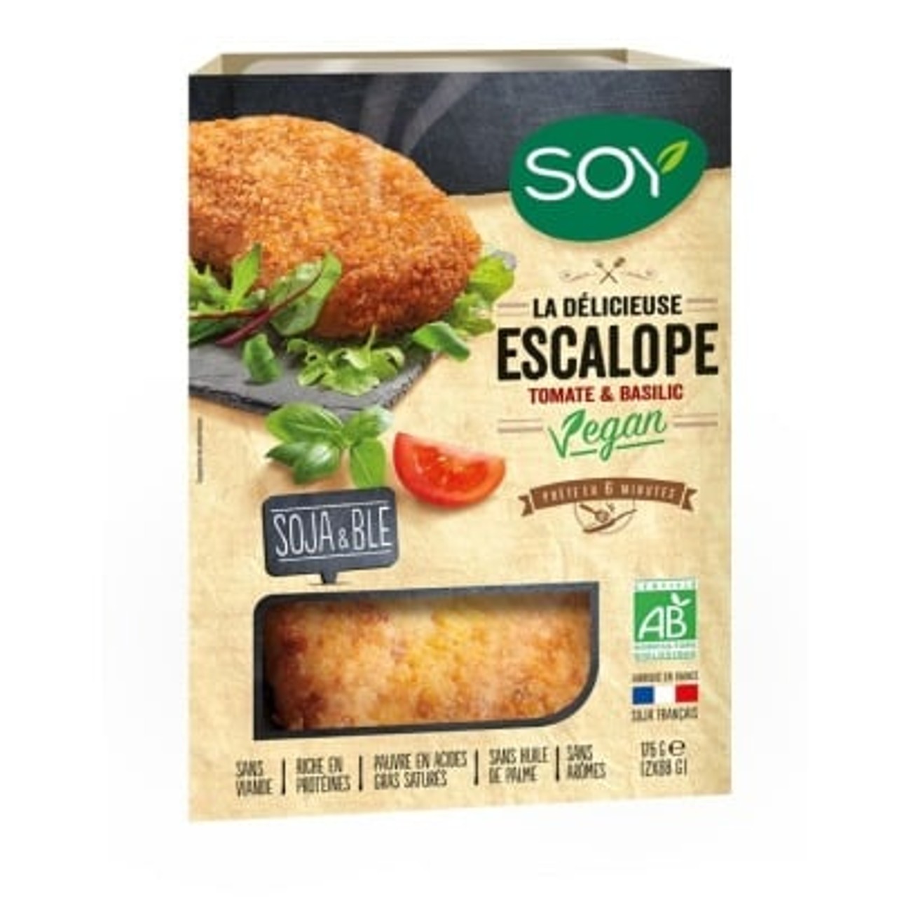 Soy Escalope Tomate & Basilic Vegan 176G Bio - Monoprix Courses en ligne et offres