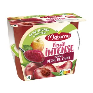 Materne Compote Fruit Intense Pomme Pêche de Vigne 4x100g - Monoprix ...