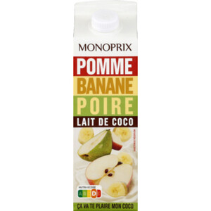 Monoprix jus pomme banane poire lait de coco 1L - Monoprix Courses en ...