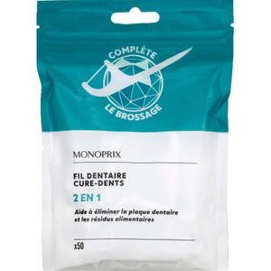 Monoprix Fil Dentaire 2En1 x50 - Monoprix Courses en ligne et offres