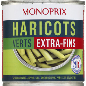 Monoprix Haricots Verts Extra-Fins 220g - Monoprix Courses en ligne et ...