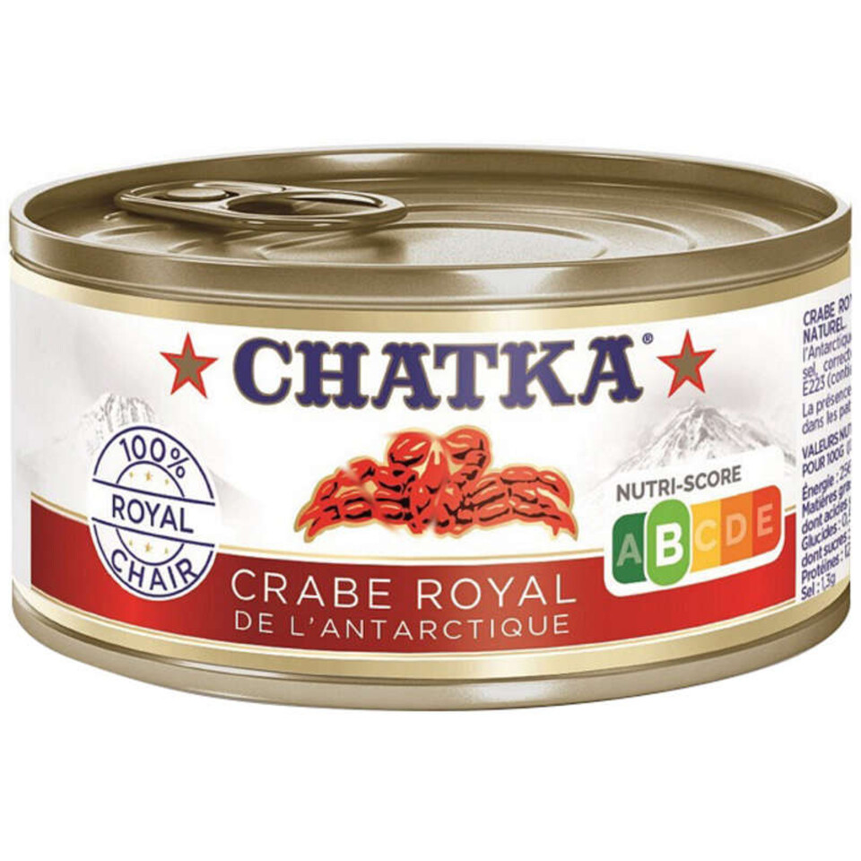 Chatka boite crabe royal de l'antarctique 170g - Monoprix Courses en ...