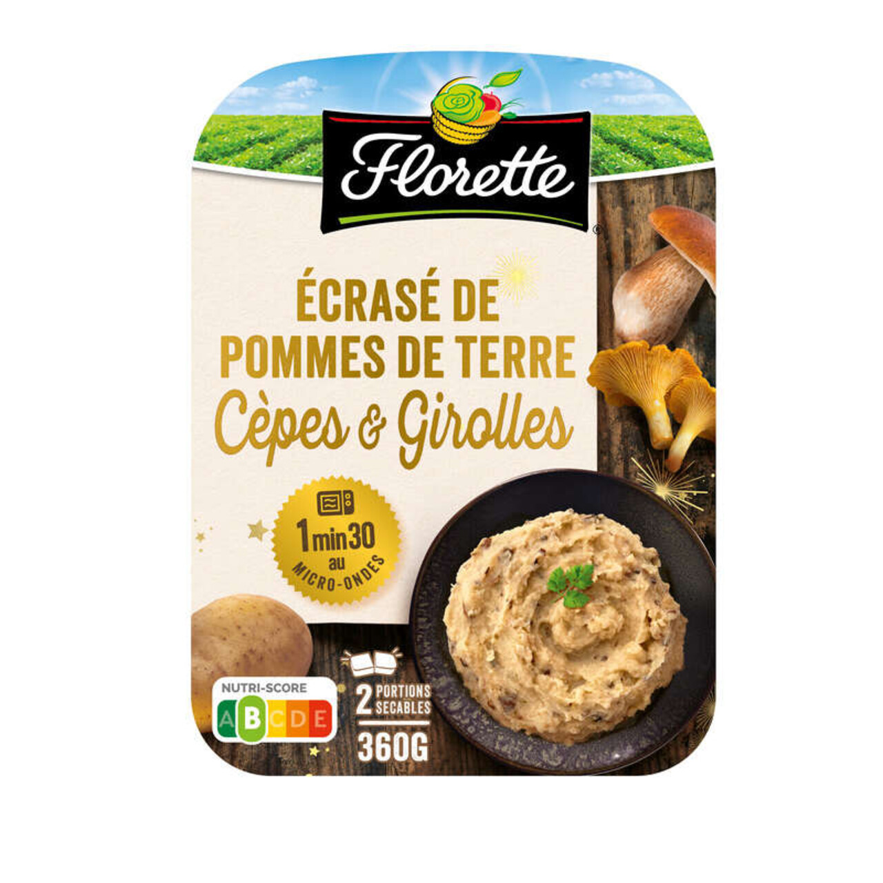 Florette Ecrasé de pommes de terre aux cèpes et aux girolles 360g ...