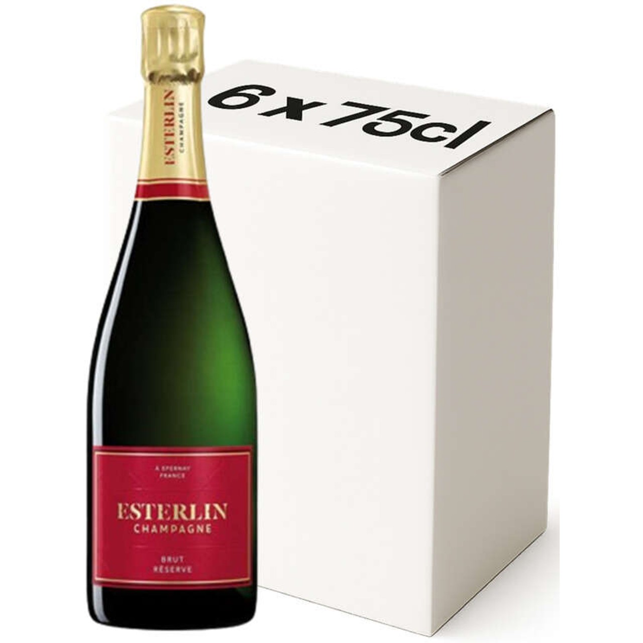 Champagne Esterlin Brut Carton de 6x75cl - Monoprix Courses en ligne et ...