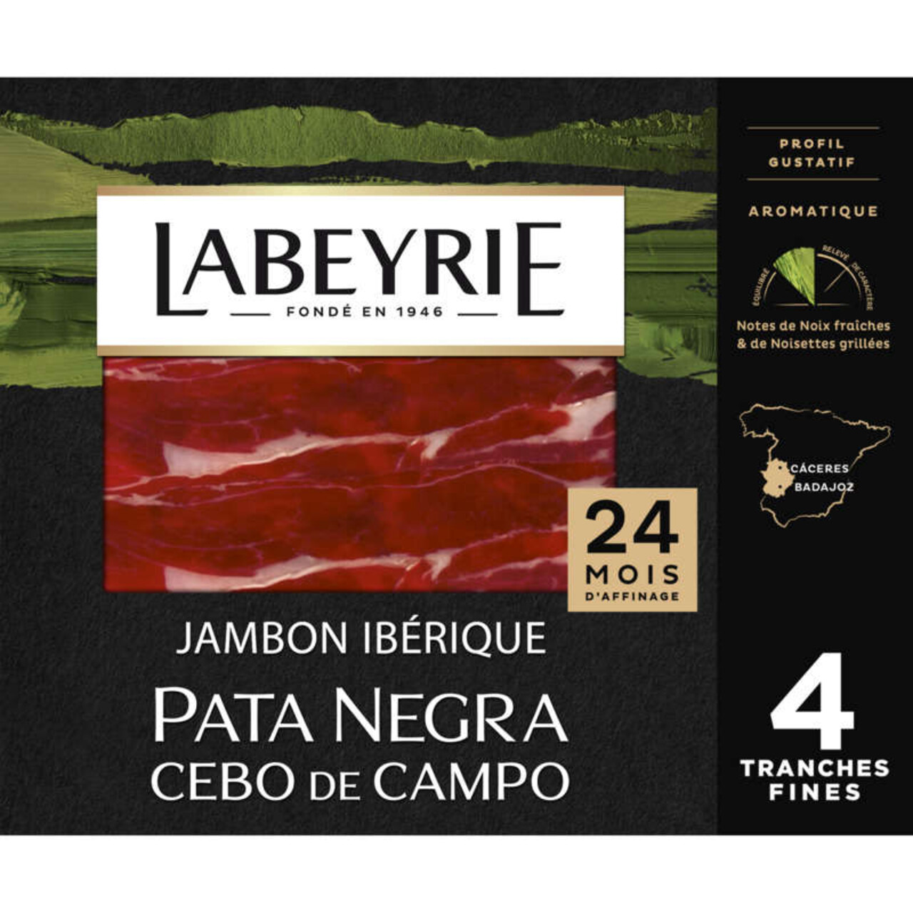 Labeyrie Jambon Pata Negra 24 Mois d'Affinage x4 Tranches Fines ...