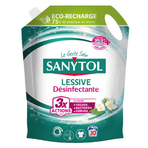 Sanytol Recharge lessive désinfectante florale x30 - Monoprix Courses ...
