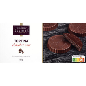 Monoprix Gourmet Tortina Chocolat Noir 126g - Monoprix Courses en ligne ...
