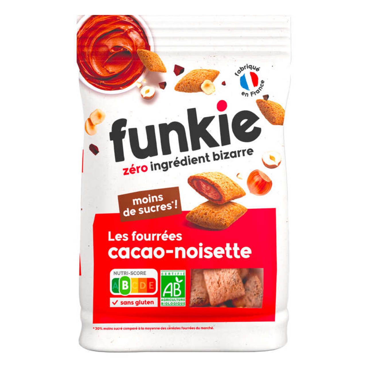 Funkie Céréales fourrées cacao noisette Bio 250g - Monoprix Courses en ...